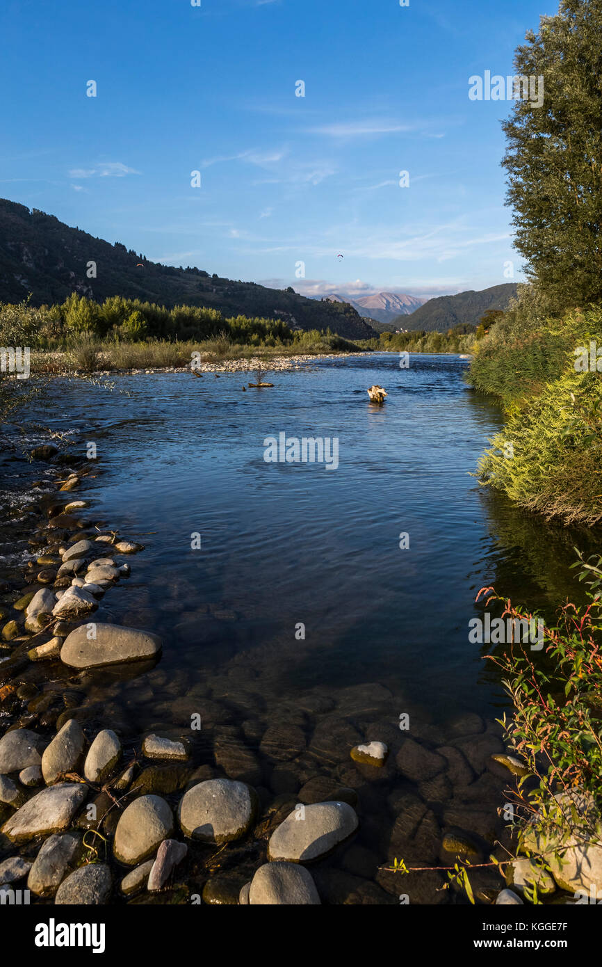 River Serchio near Bagni di Lucca, Tuscany, Italy Stock Photo - Alamy