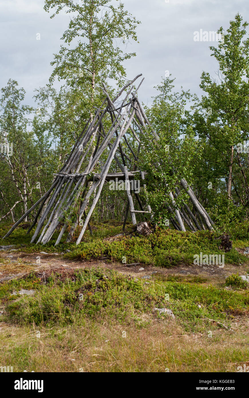 Ancient buildings of Sami in Abisko National Park, Sweden Stock Photo ...