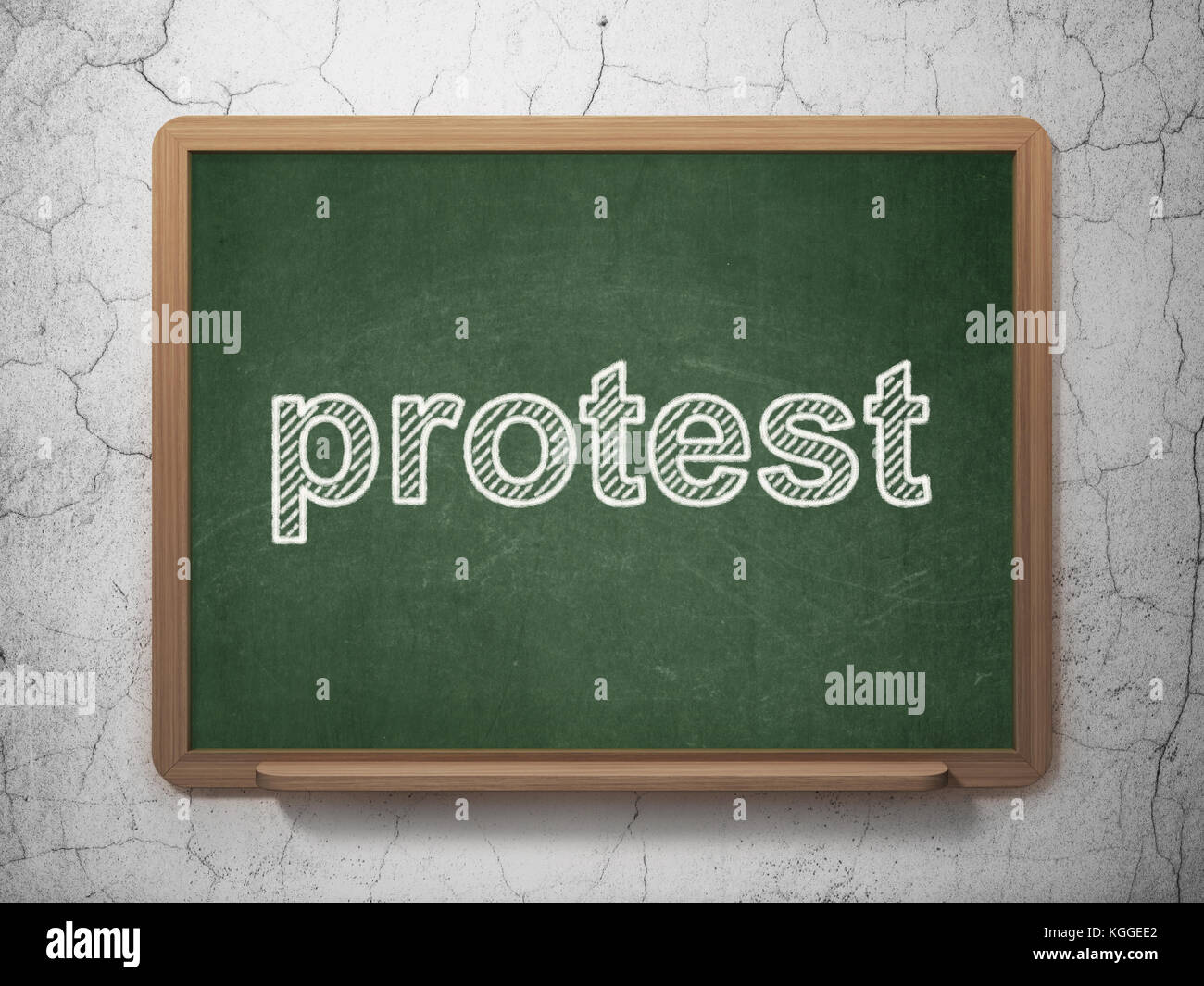 Politics concept: Protest on chalkboard background Stock Photo - Alamy