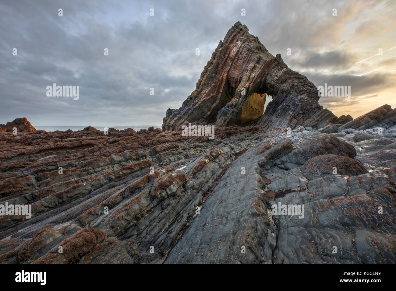 Blackchurch Rock, Mouth Mill Beach, Hartland, North Devon, England, UK ...