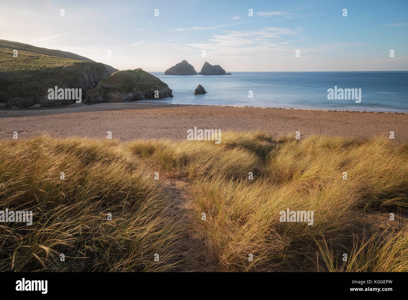 Holywell Bay, Gull Rocks, Cornwall, England, United Kingdom Stock Photo ...