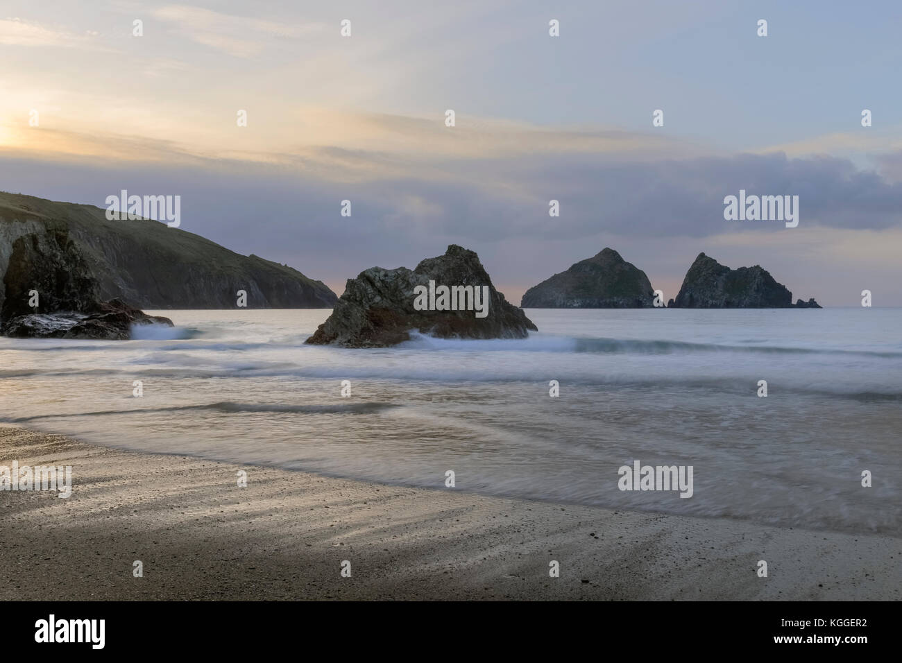 Holywell Bay, Gull Rocks, Cornwall, England, United Kingdom Stock Photo ...