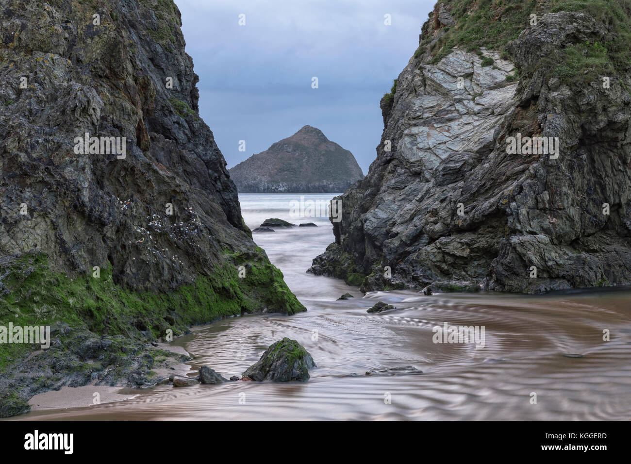Holywell Bay, Gull Rocks, Cornwall, England, United Kingdom Stock Photo ...