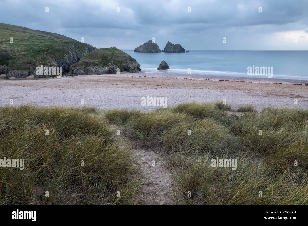 Holywell Bay, Gull Rocks, Cornwall, England, United Kingdom Stock Photo ...