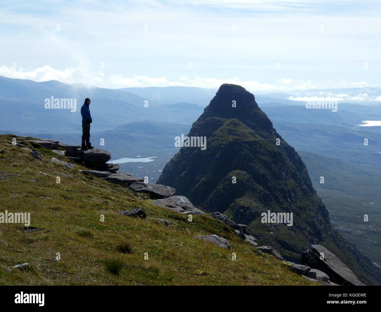 Suilven Mountain, Sutherland, Scotland. Set in remote country, Suilven ...