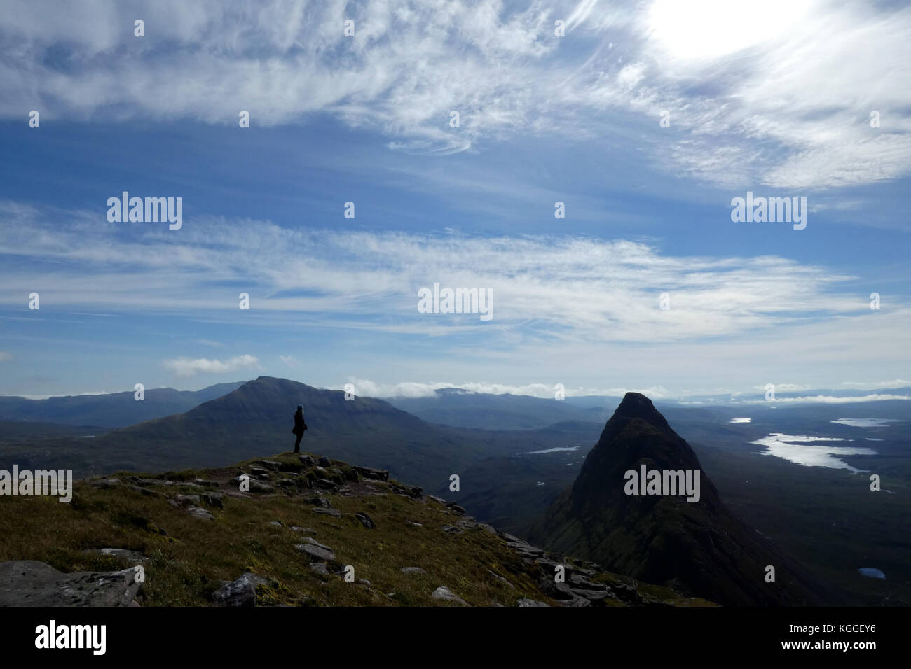 Suilven Mountain, Sutherland, Scotland. Set in remote country, Suilven ...