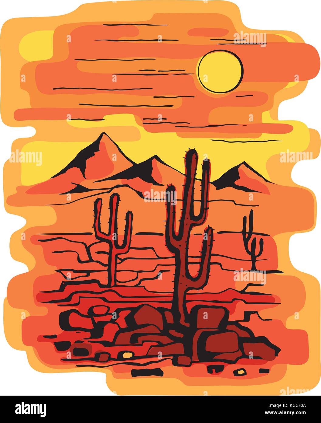 Mexico evening Stock Vector Images - Alamy