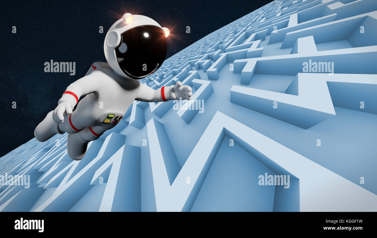 Cartoon illustration complex maze labyrinth hi-res stock photography ...