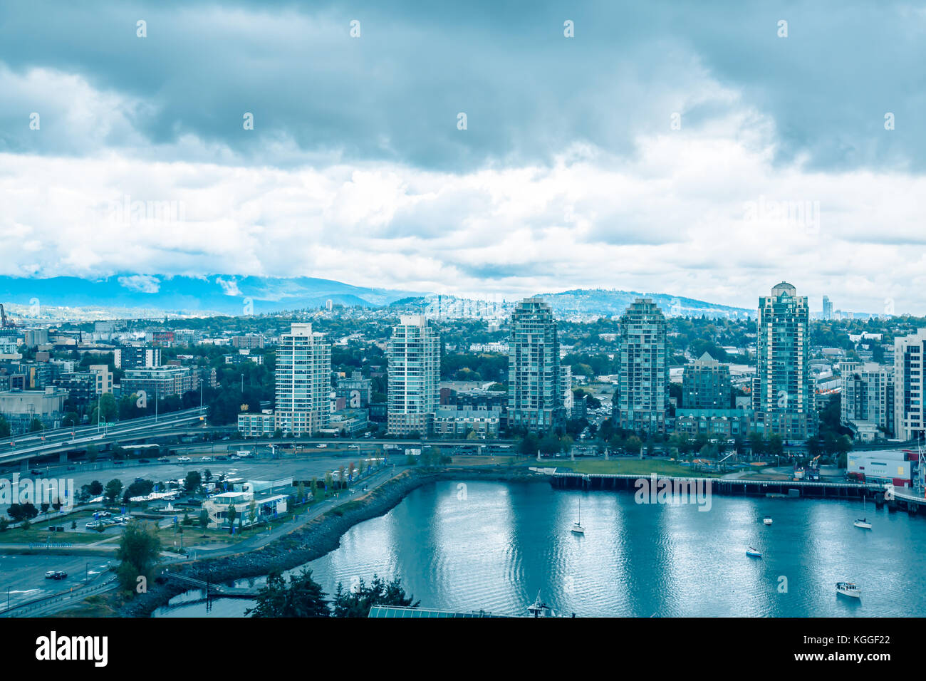 Tall towers modern architecture Vancouver Canada Sept 2017 Stock Photo ...