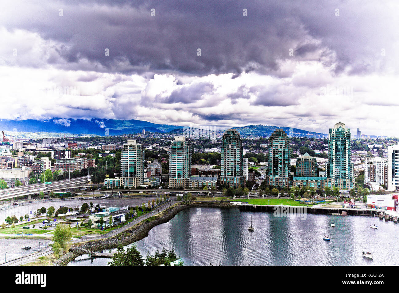 Vancouver cityscape modern highrise buildings Stock Photo - Alamy