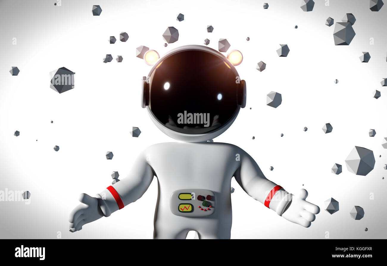 Animated Astronaut Floating