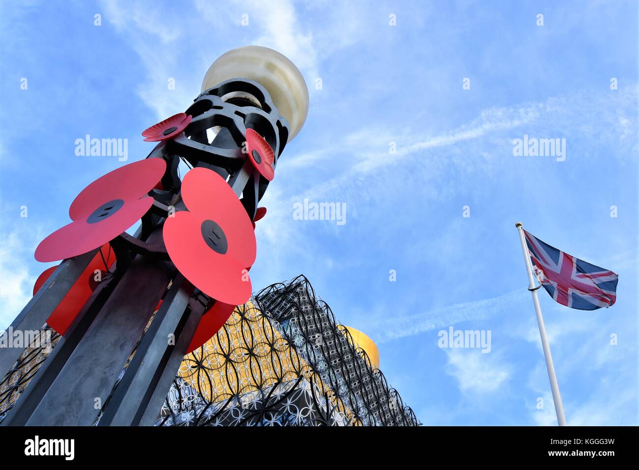 poppy image against union jack flag Stock Photo - Alamy