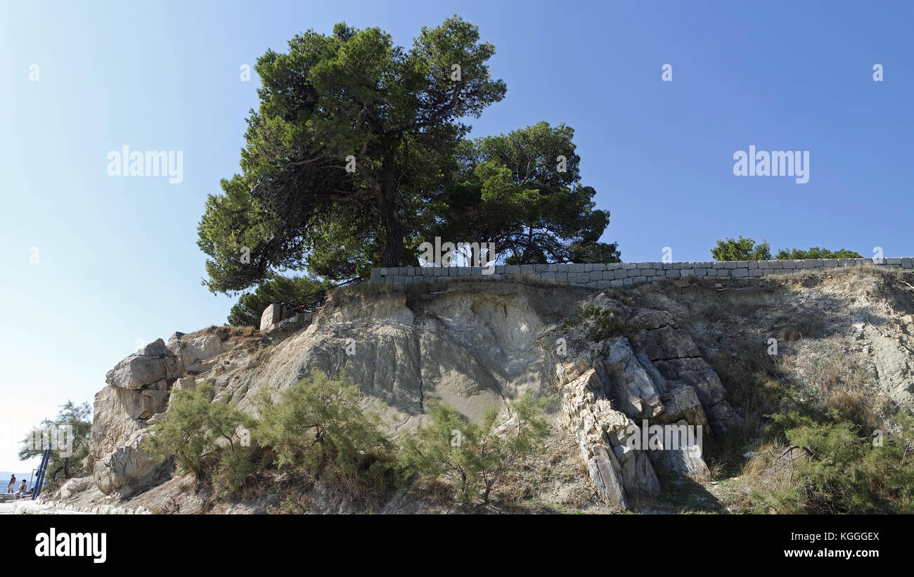 natural amazing beach in split cratia Stock Photo - Alamy