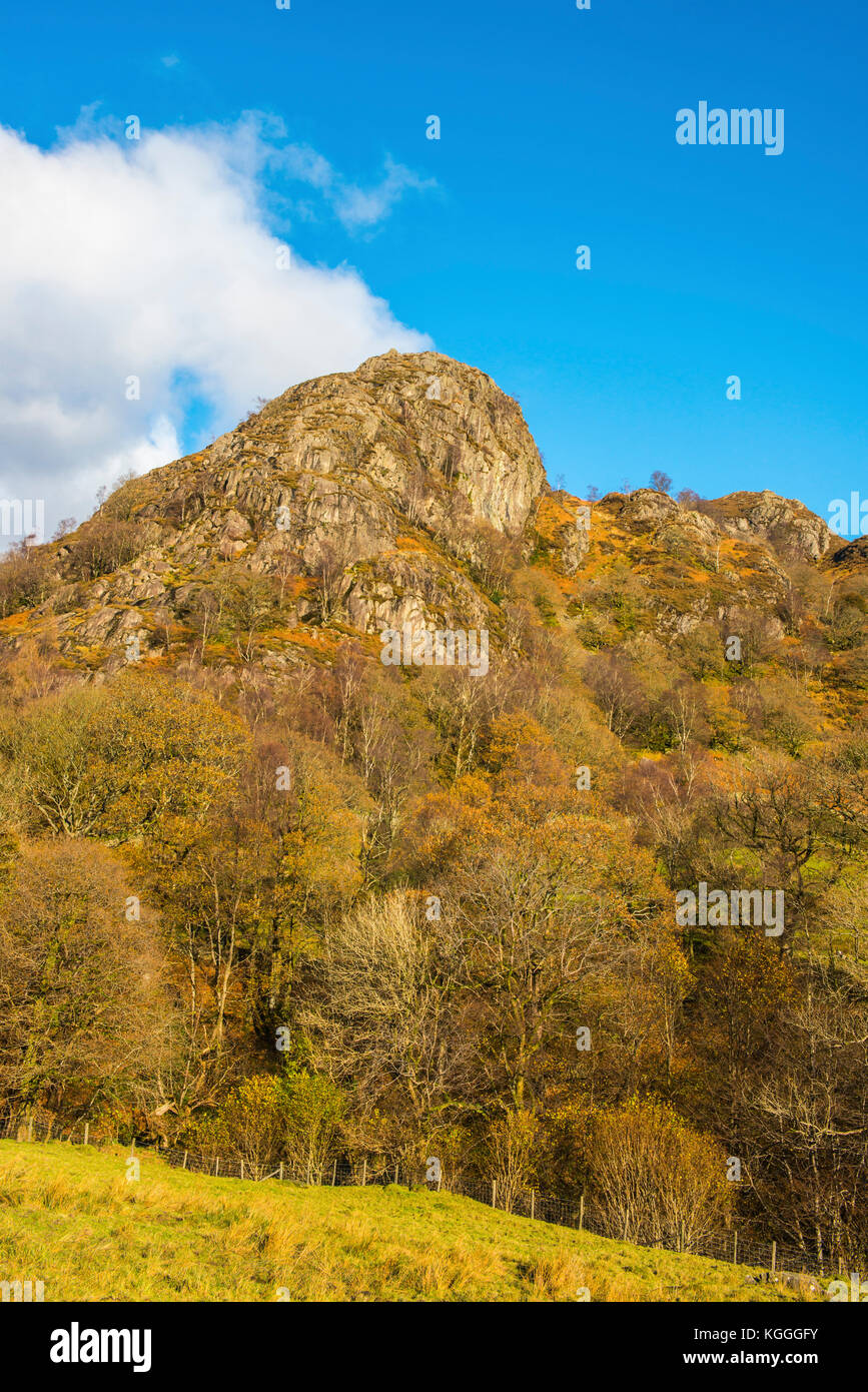 Raven Crag off Tilberthwaite in the Lake District, Cumbria Stock Photo ...