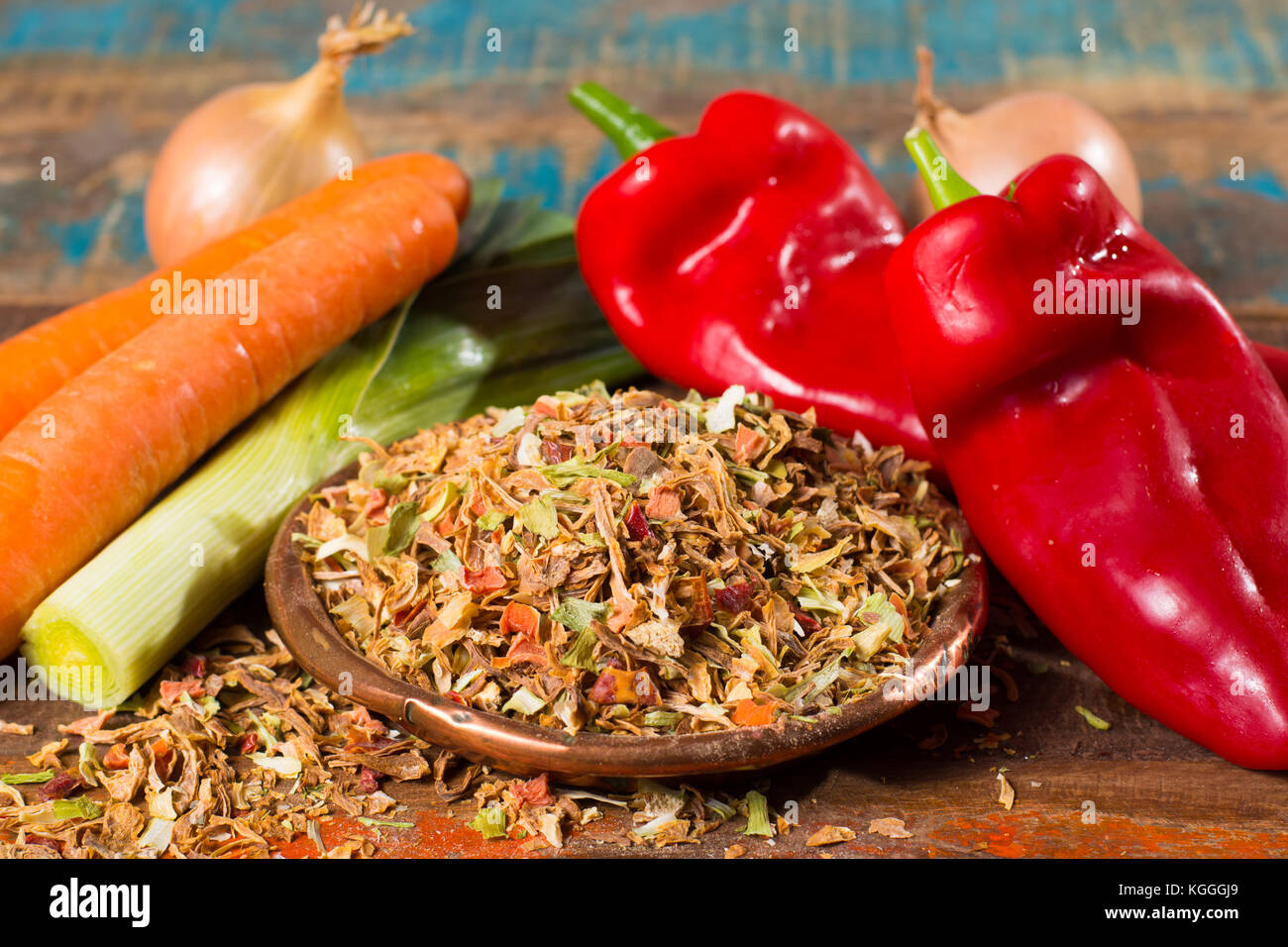 Dry vegetable mix for preparation of traditional Indonesian rice dish ...
