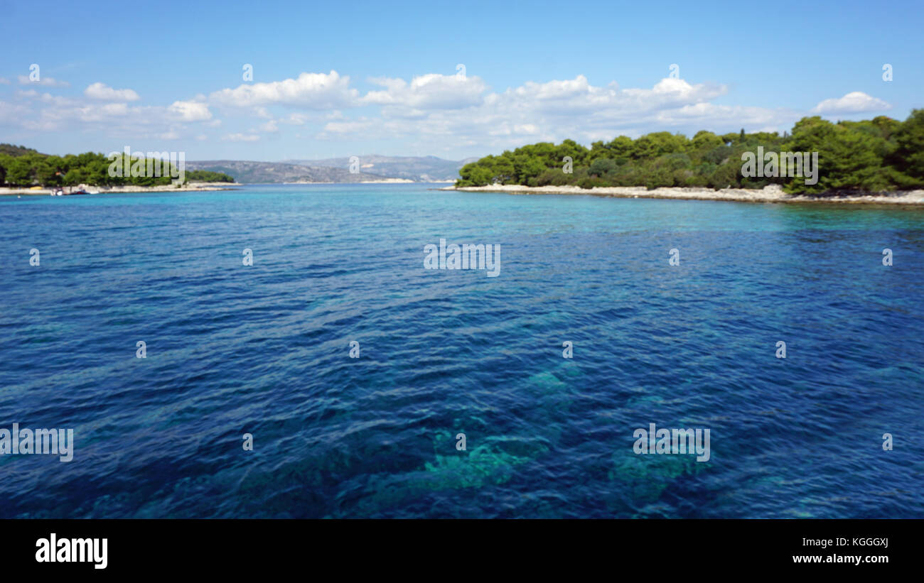amazing blue laggon in croatia near split Stock Photo - Alamy