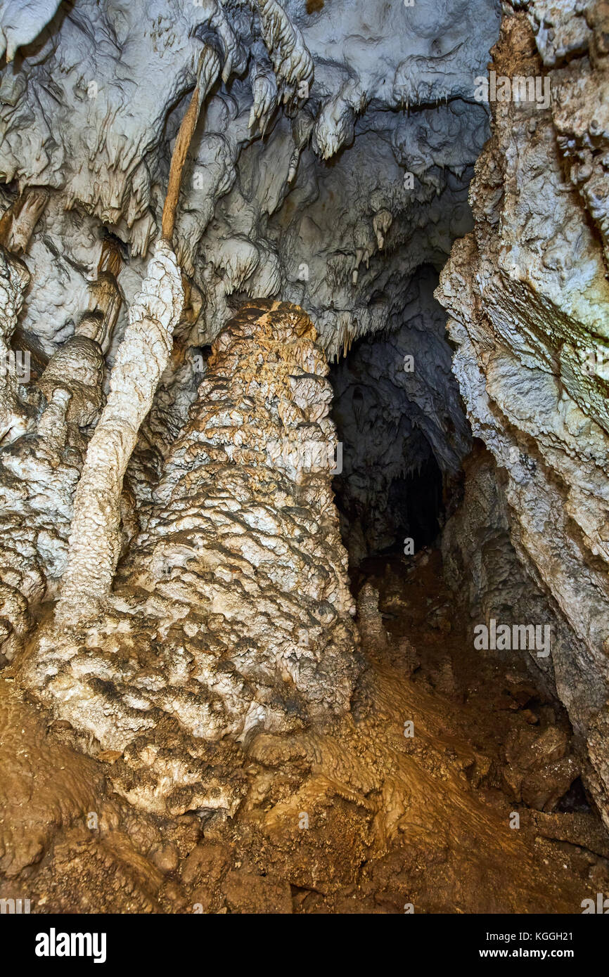 Interior of a cave with various speleothemes Stock Photo - Alamy