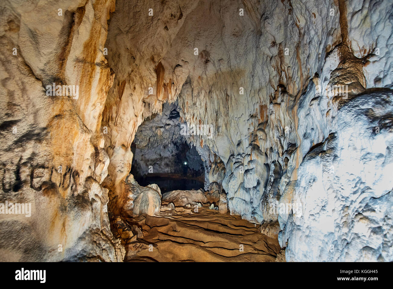 Interior of a cave with various speleothemes Stock Photo - Alamy