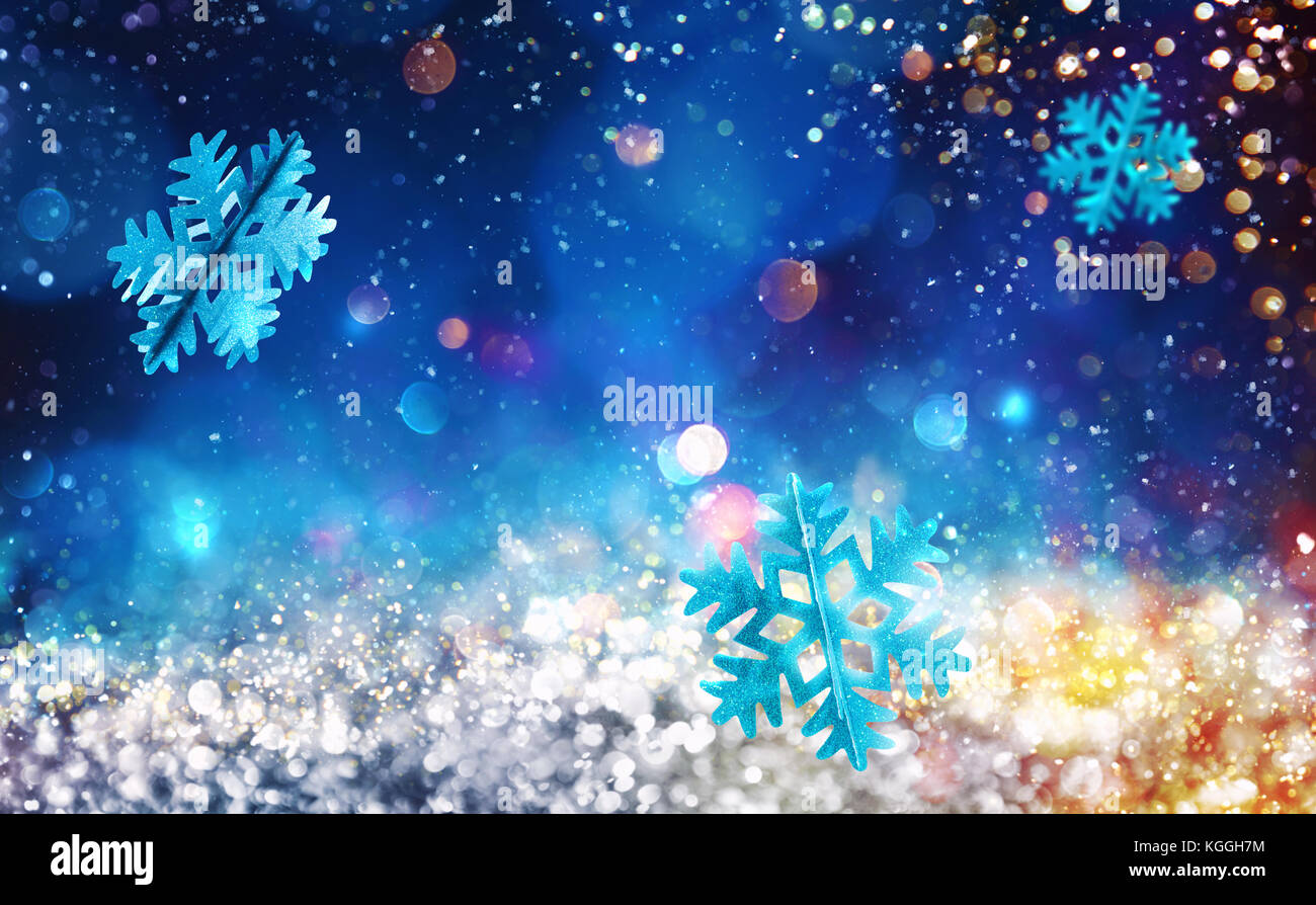 Christmas sparkly crystal with snowflake background Stock Photo - Alamy