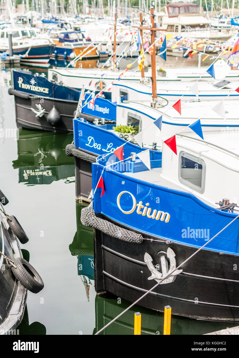 A Line of Boats Stock Photo - Alamy