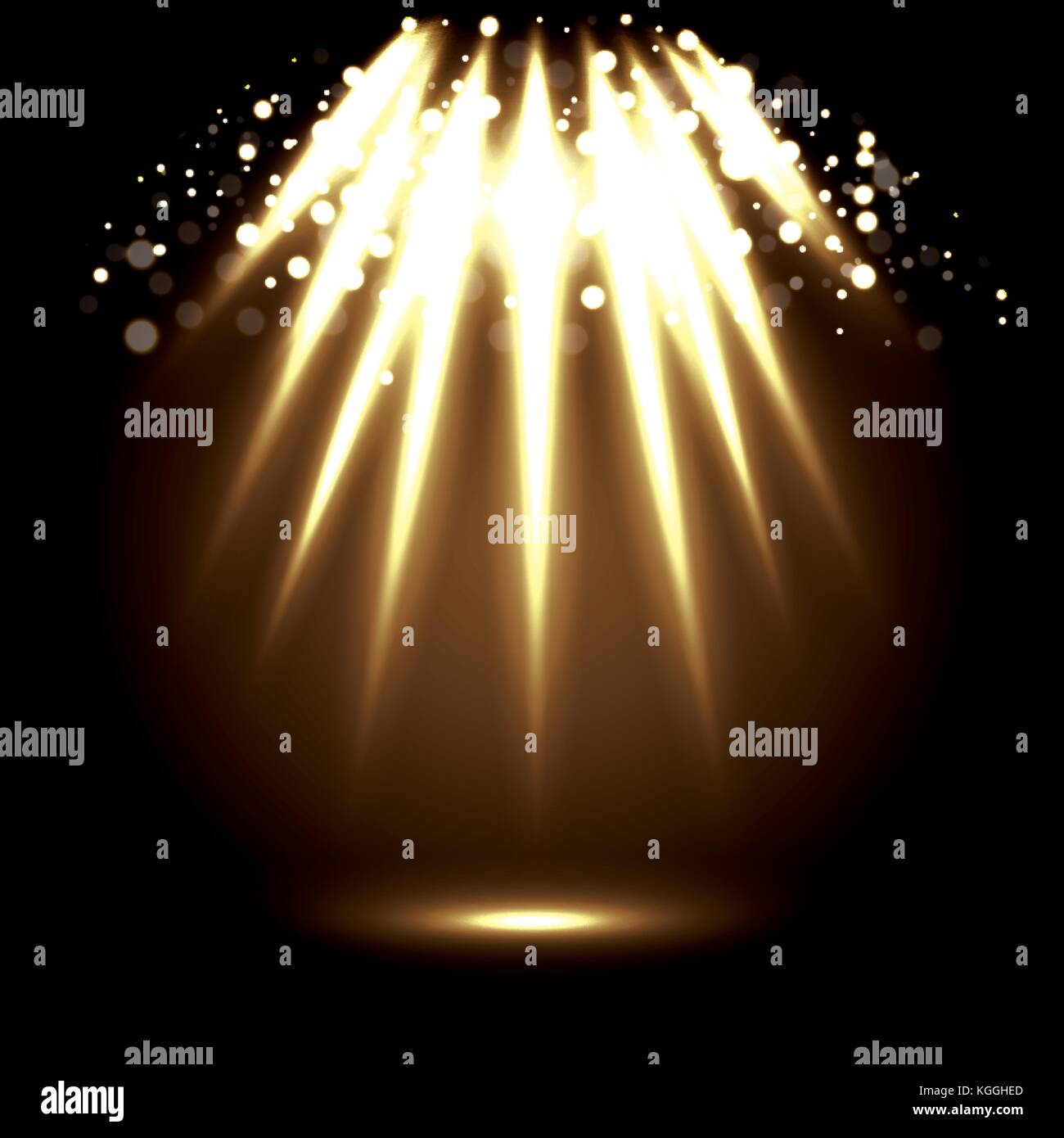 decoration with golden lights vector illustration design Stock Vector ...