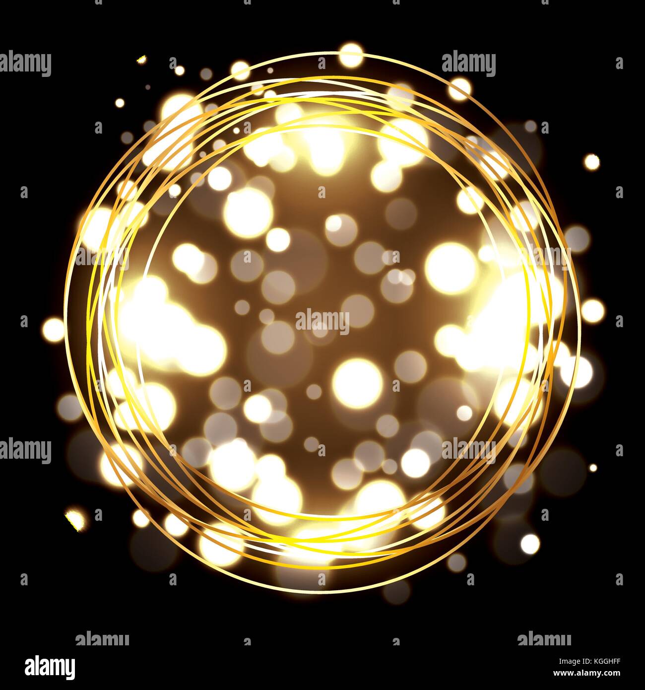 decoration with golden lights vector illustration design Stock Vector ...
