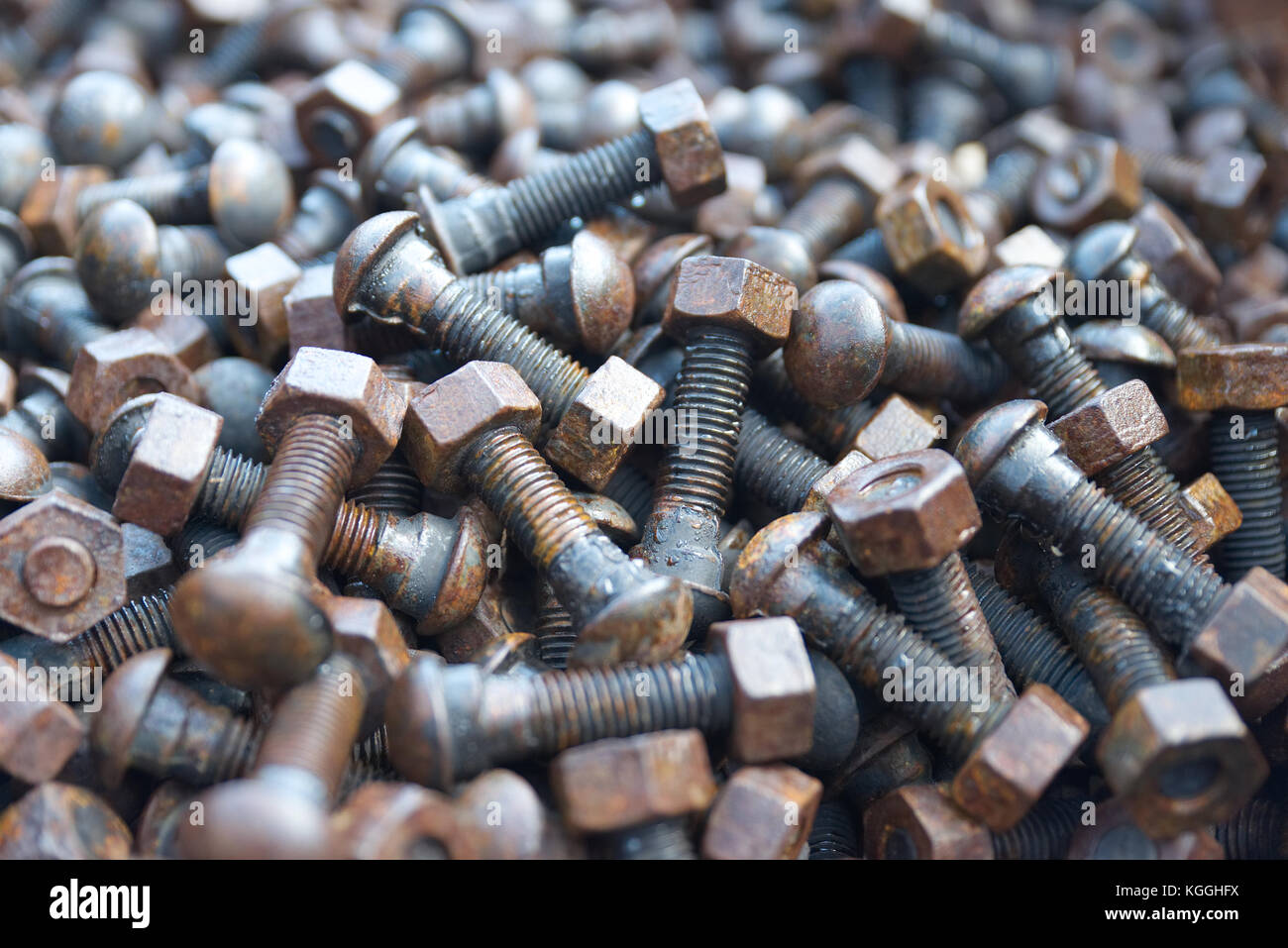 Rusty nuts and bolts Stock Photo - Alamy