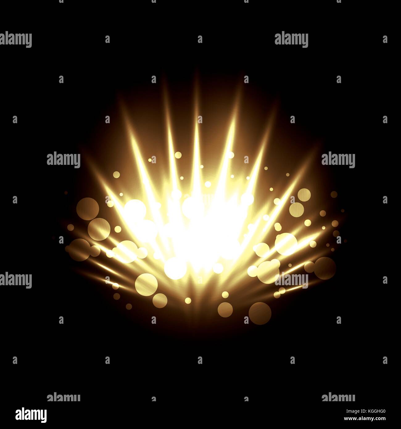 decoration with golden lights vector illustration design Stock Vector ...