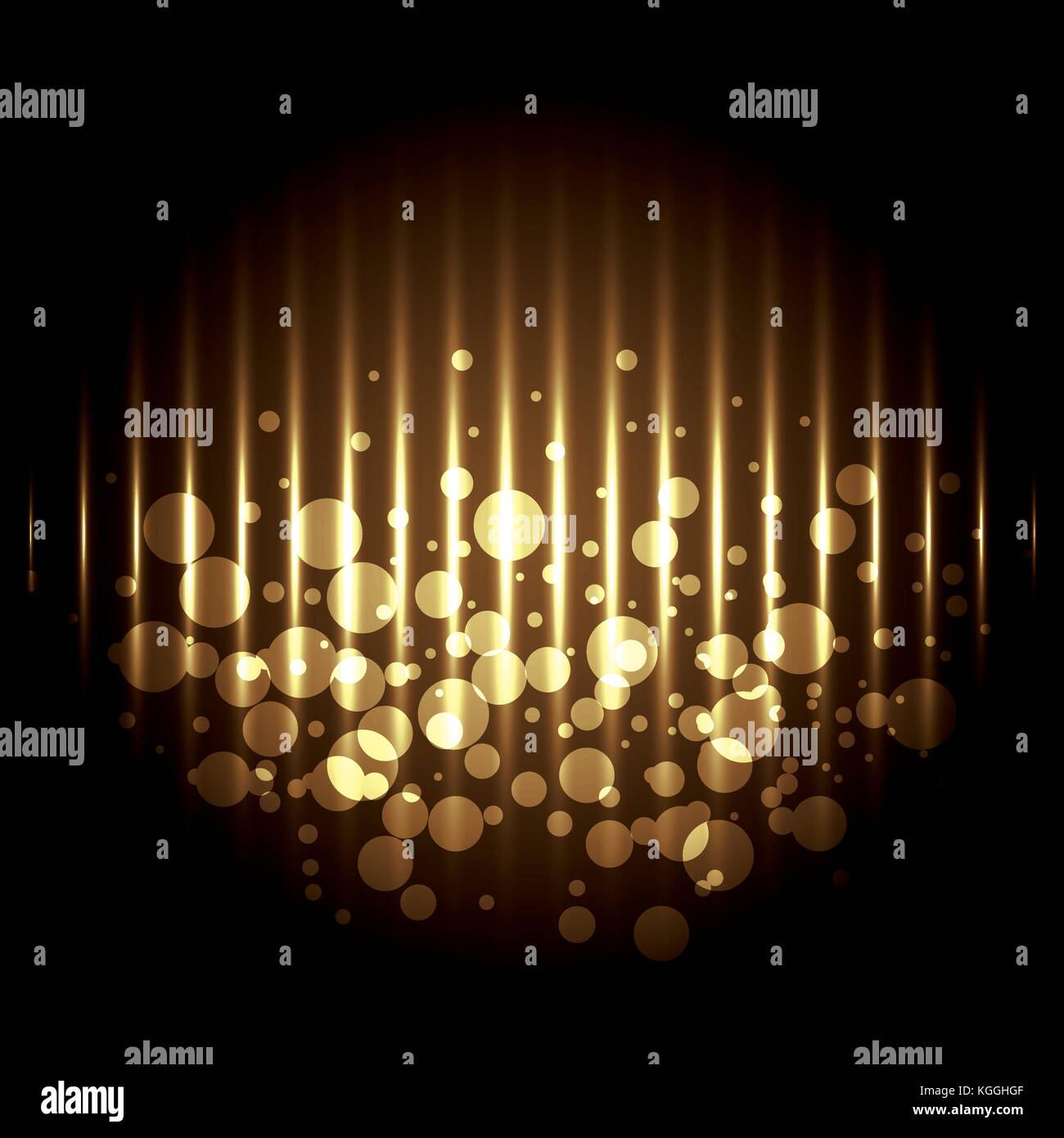 decoration with golden lights vector illustration design Stock Vector ...