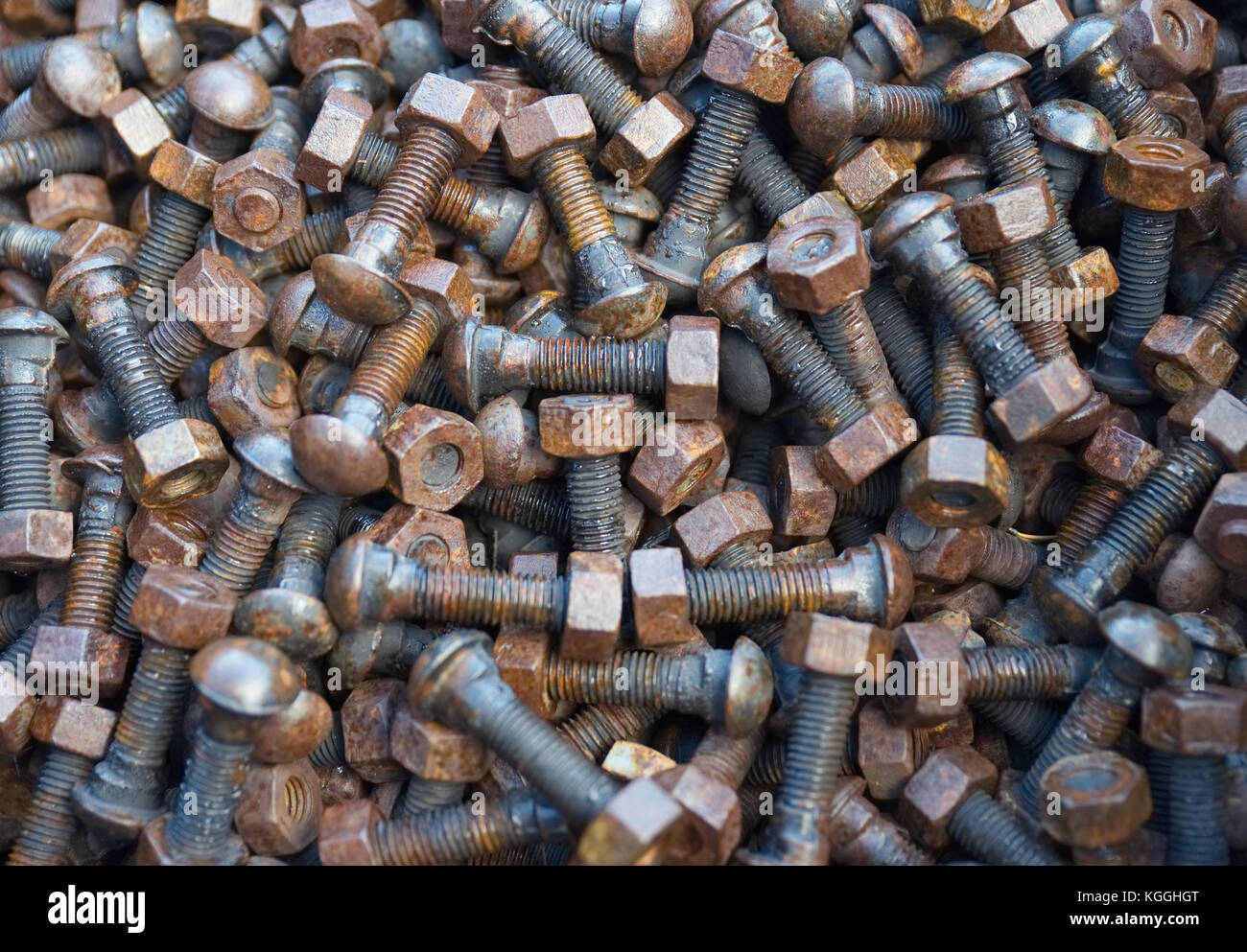 Rusty nuts and bolts Stock Photo - Alamy