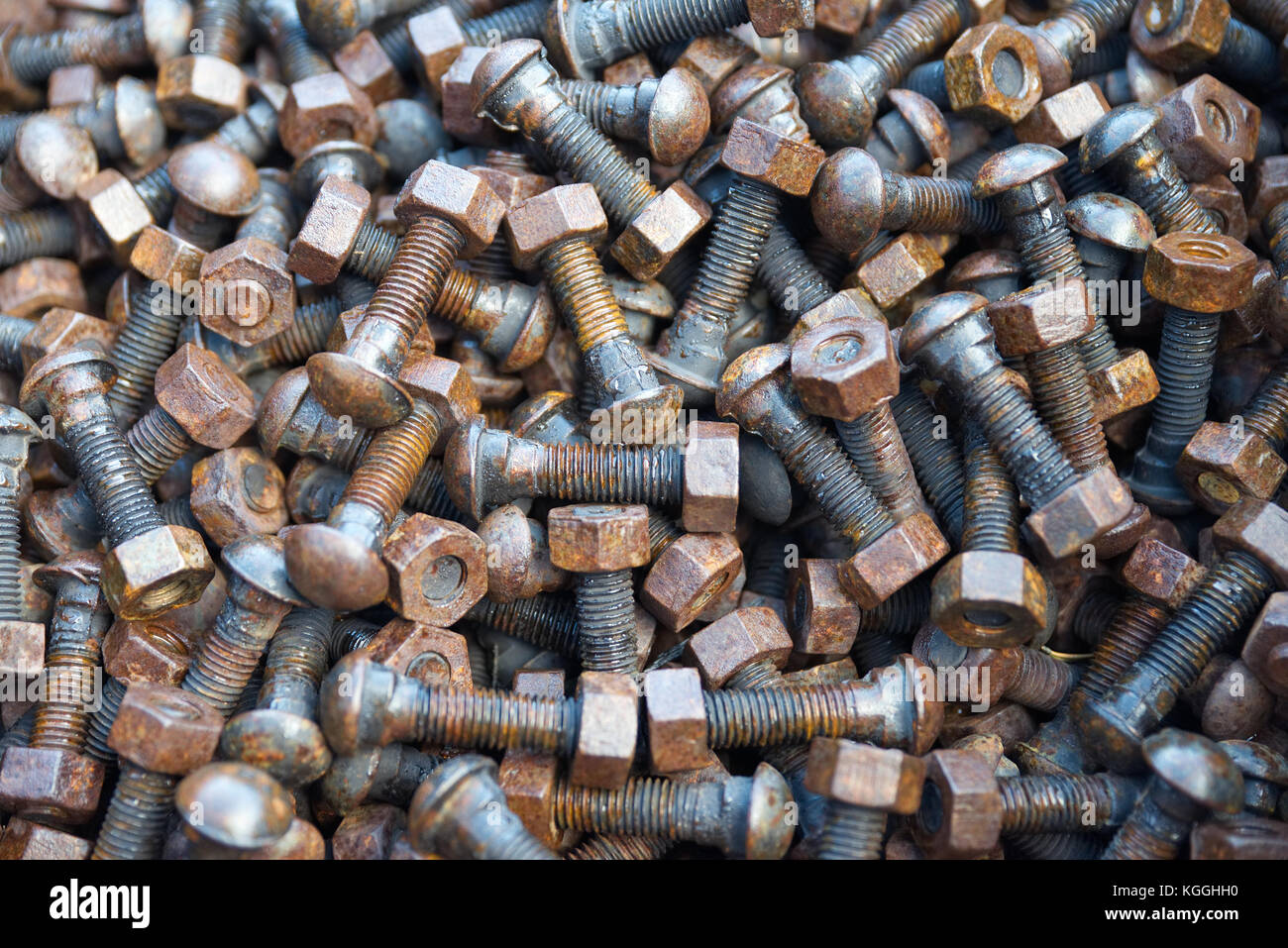 Rusty nuts and bolts Stock Photo - Alamy