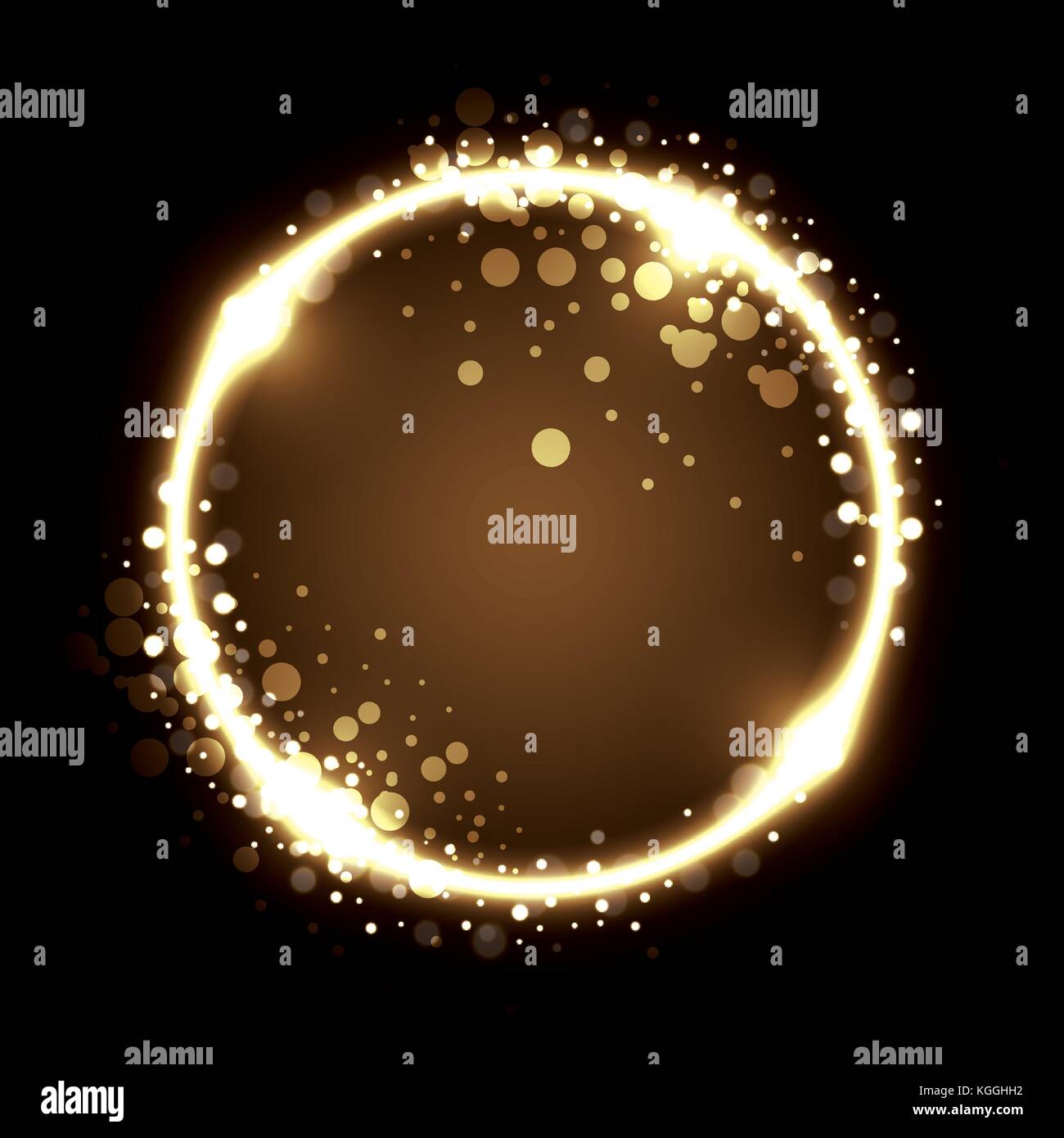 decoration with golden lights vector illustration design Stock Vector ...