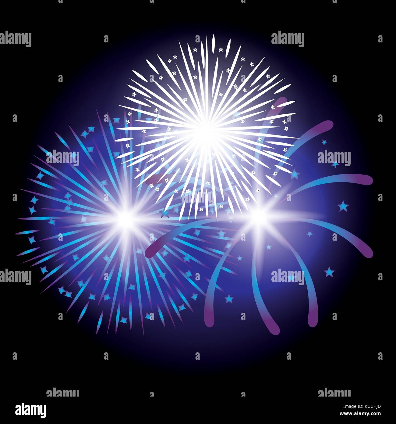 decorative fireworks explosions poster vector illustration design Stock ...