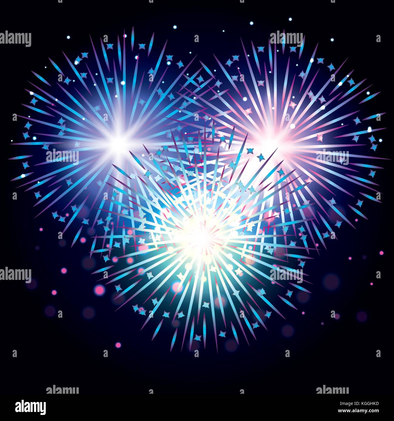 decorative fireworks explosions poster vector illustration design Stock ...