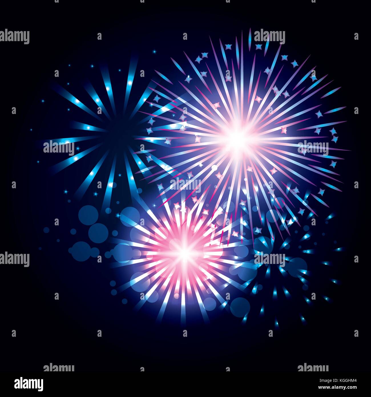 decorative fireworks explosions poster vector illustration design Stock ...