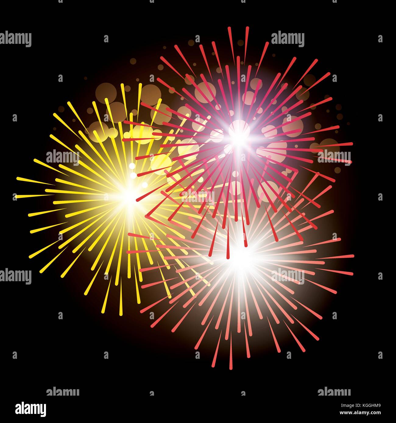 decorative fireworks explosions poster vector illustration design Stock ...