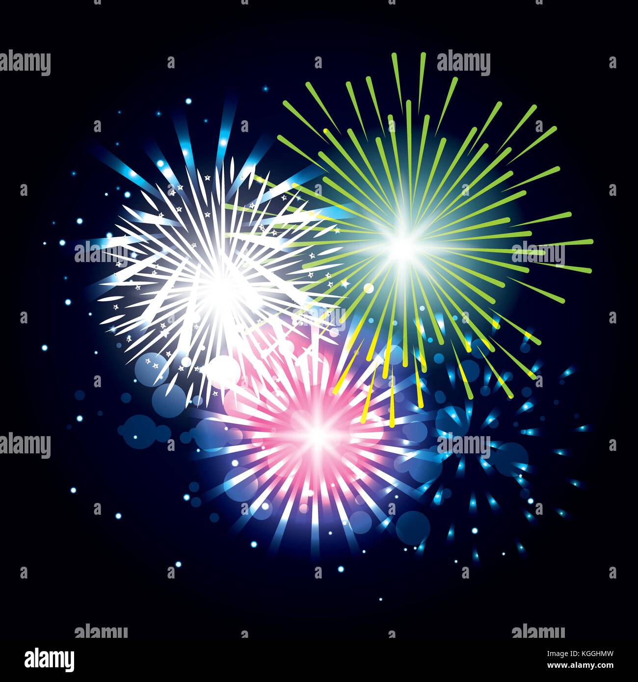 decorative fireworks explosions poster vector illustration design Stock ...