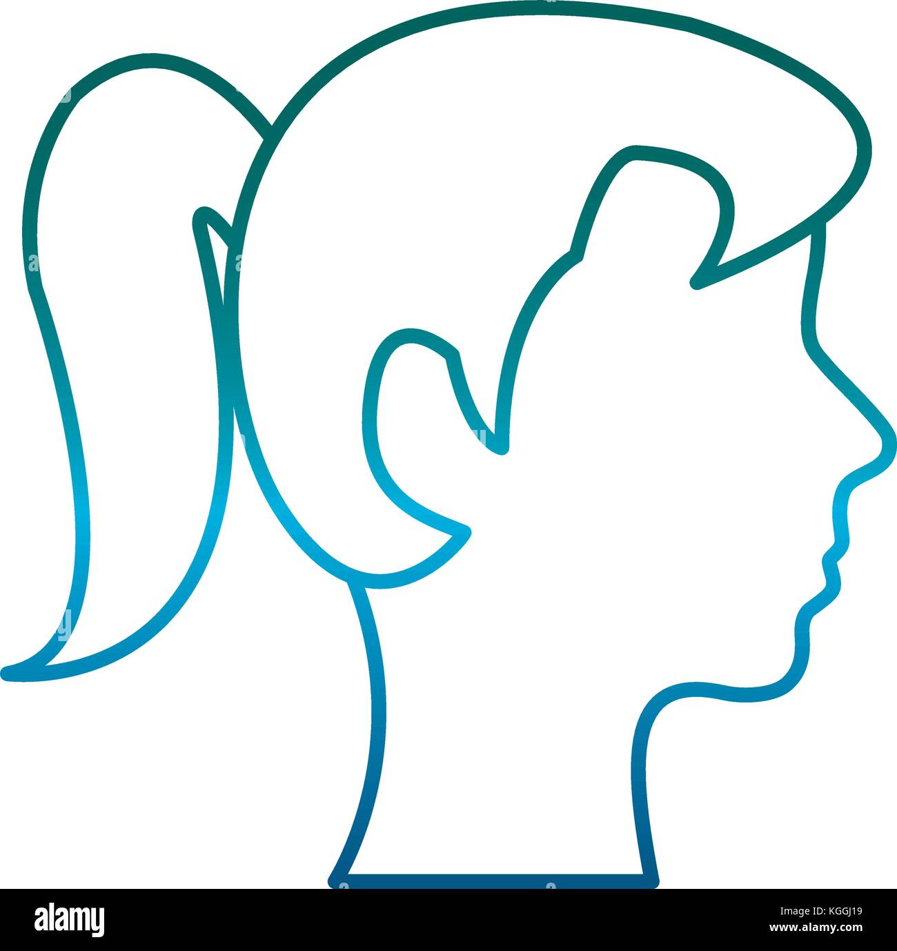woman head icon Stock Vector Image & Art - Alamy