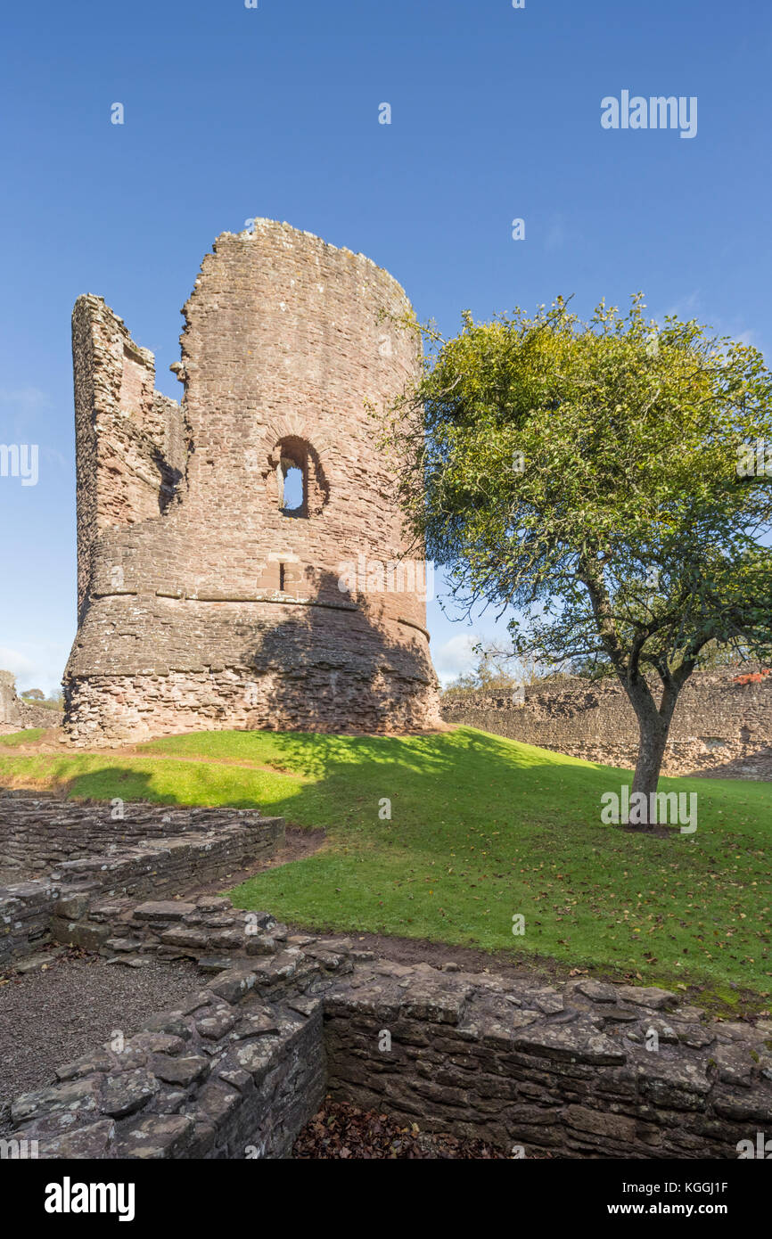 Skenfrith Castle, Monmouthshire, Wales, UK Stock Photo - Alamy