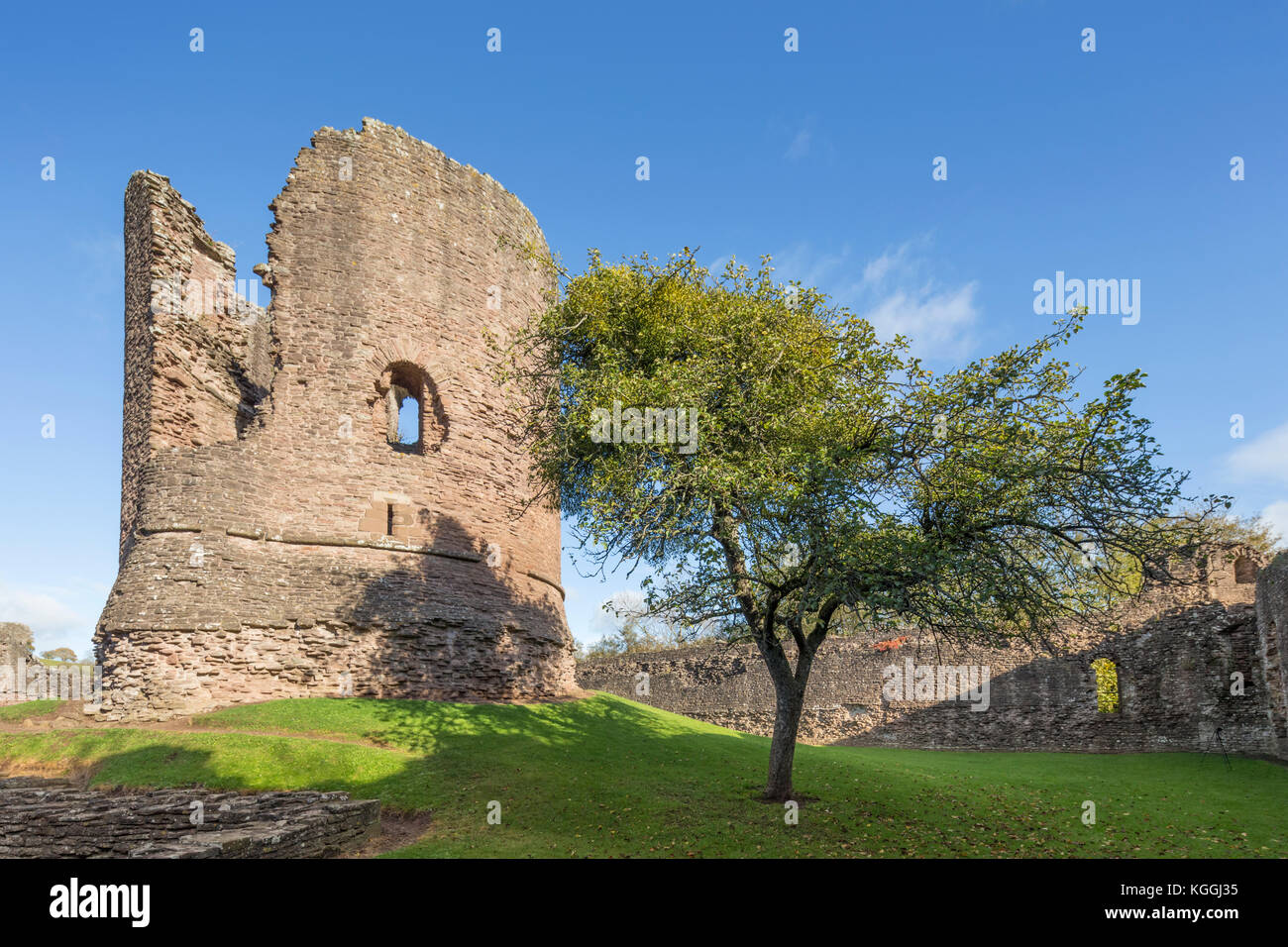 Skenfrith Castle, Monmouthshire, Wales, UK Stock Photo - Alamy