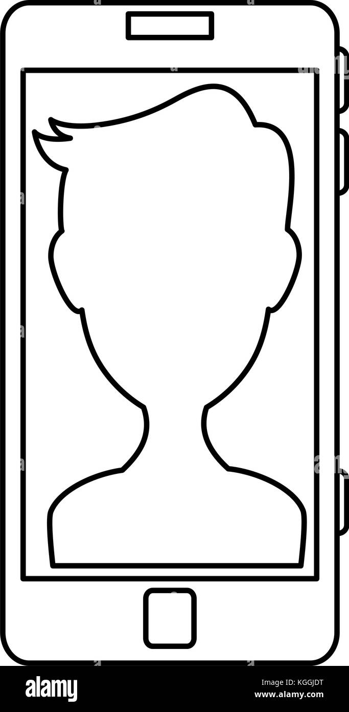 smartphone device with user vector illustration design Stock Vector ...