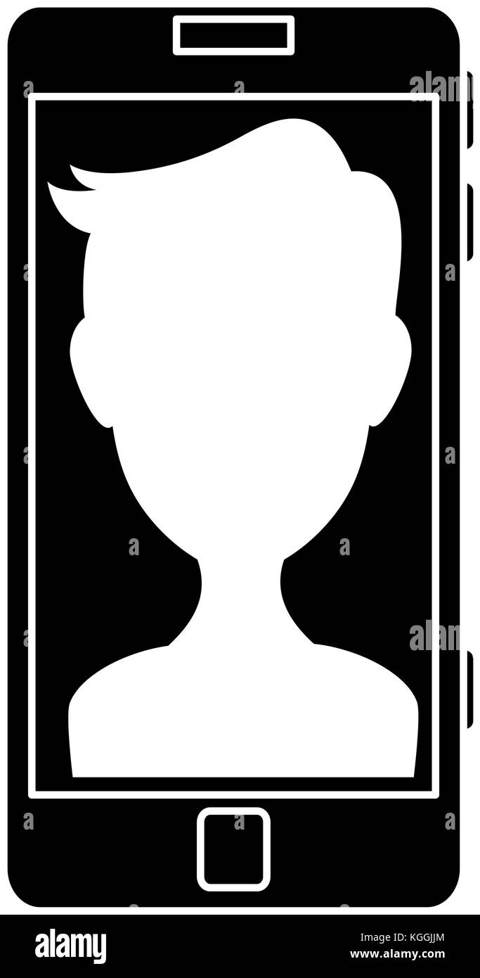 smartphone device with user vector illustration design Stock Vector ...