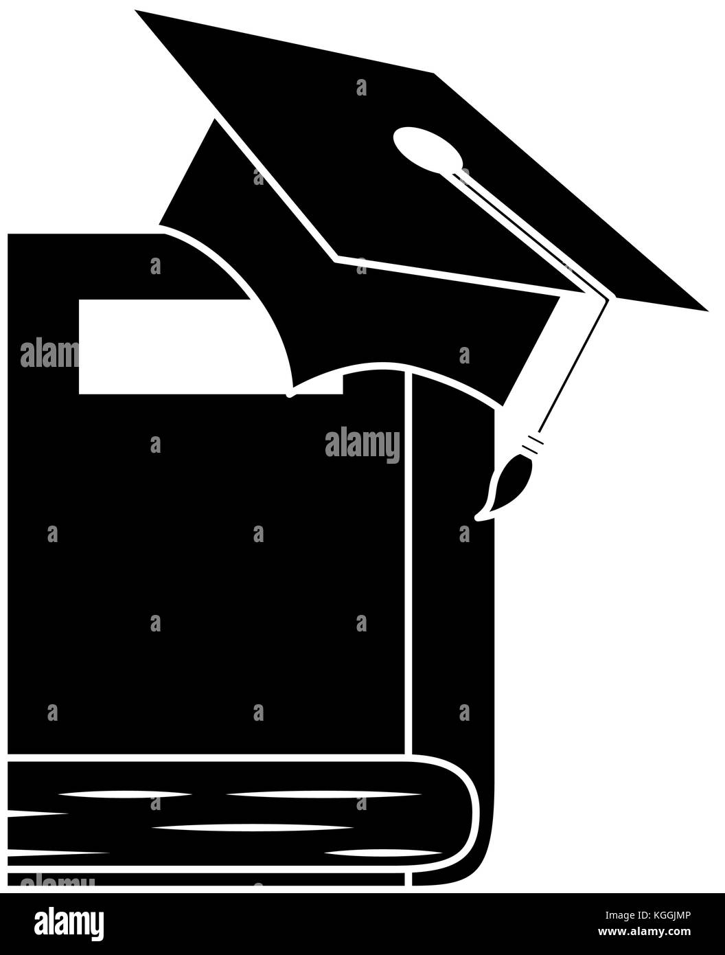 text book with hat graduation vector illustration design Stock Vector ...