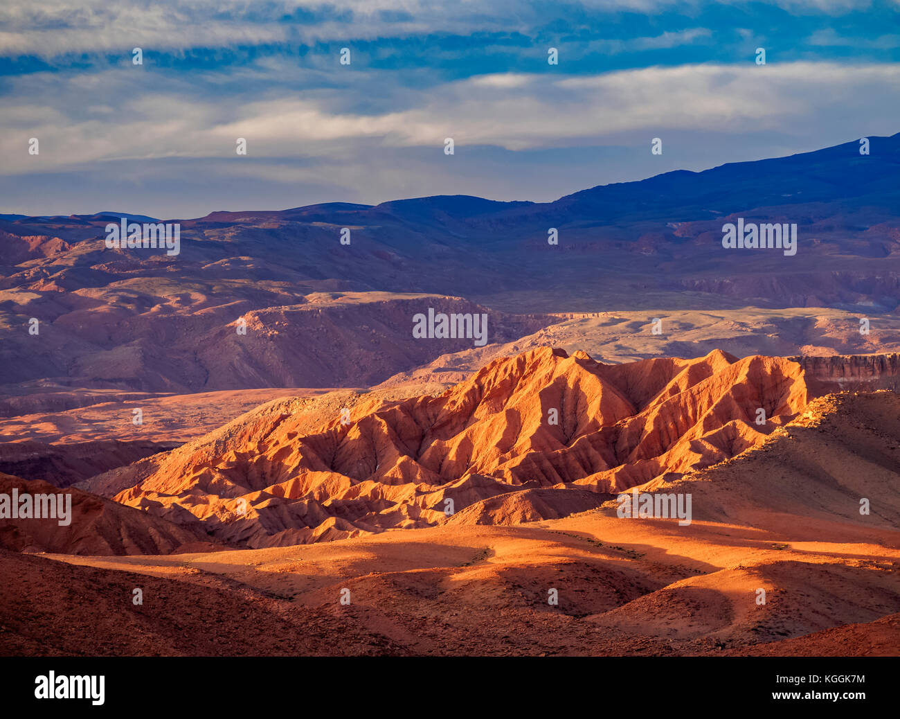 Landscape of the Atacama Desert nearby San Pedro de Atacama, sunset ...