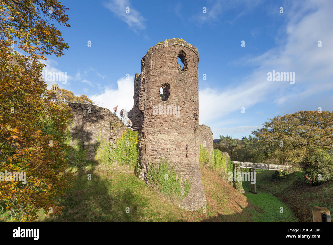 Autumn at Grosmont Castle, "Castell y Grysmwnt" Grosmont, Monmouthshire ...