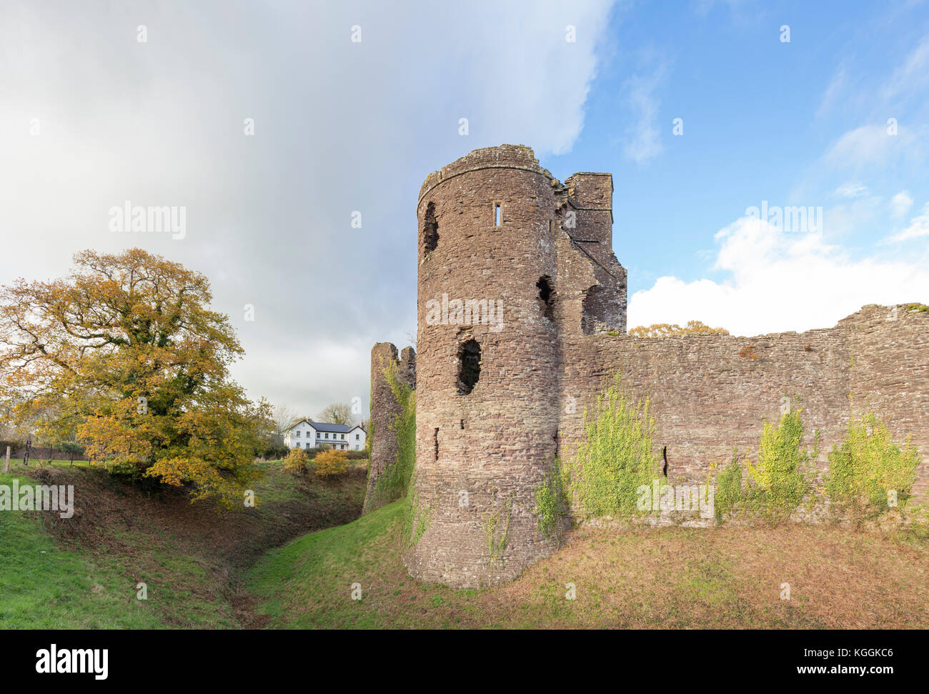 Autumn at Grosmont Castle, "Castell y Grysmwnt" Grosmont, Monmouthshire ...