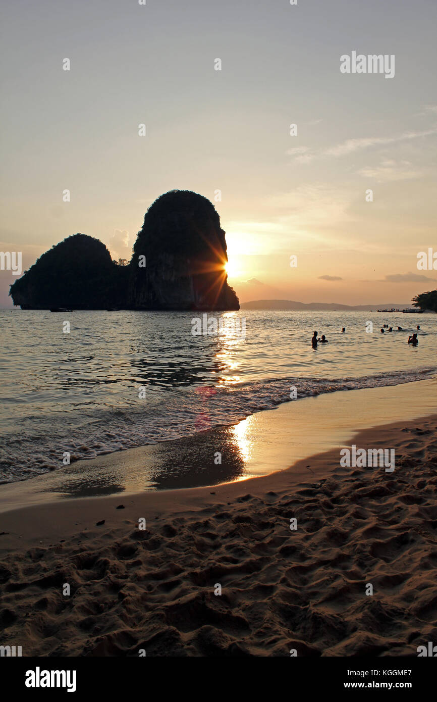 Sunset over Krabi Stock Photo - Alamy