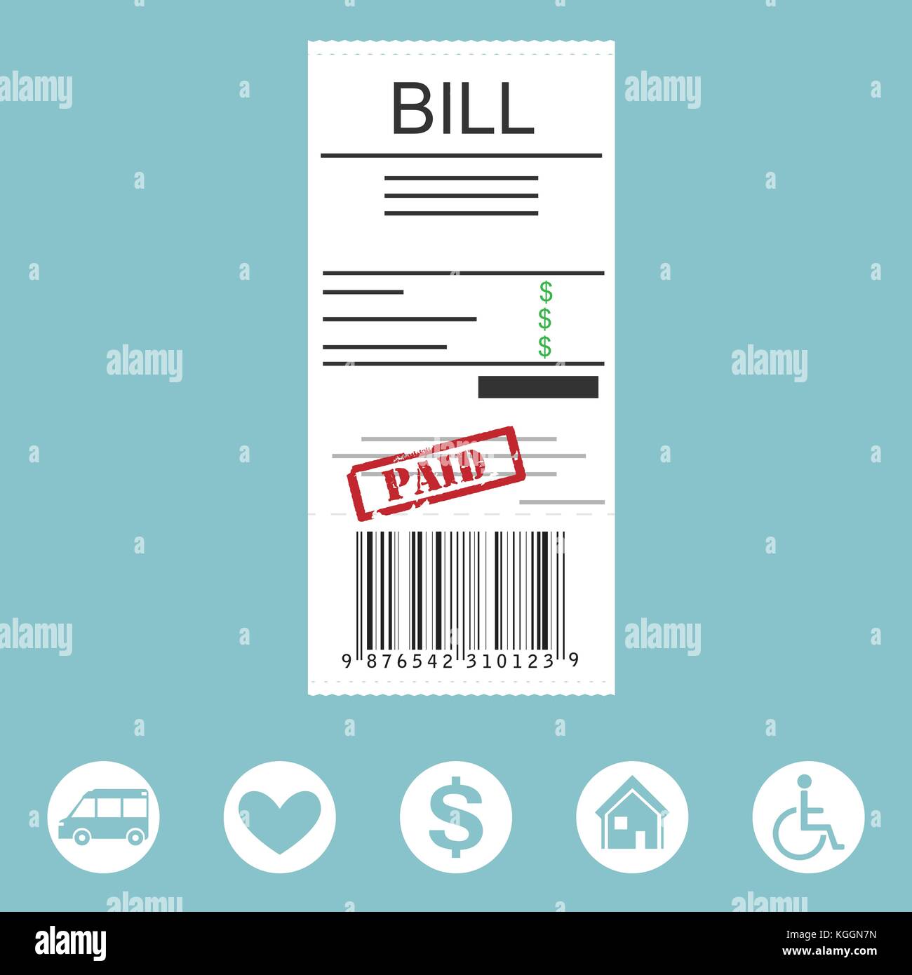 Rent receipt Stock Vector Images - Alamy