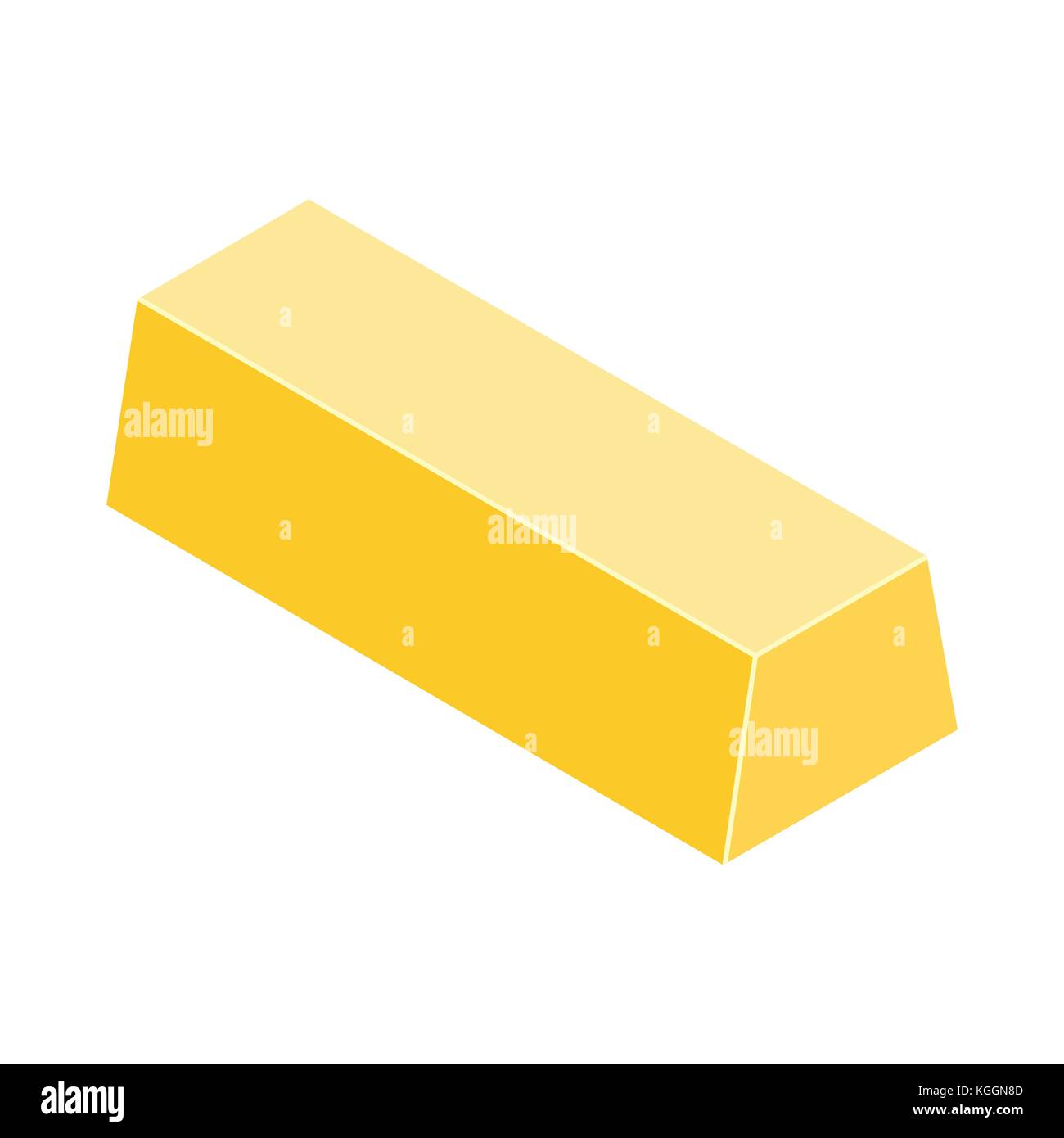 Vector illustration gold bar symbol, sign. Goldbar finance icon Stock ...