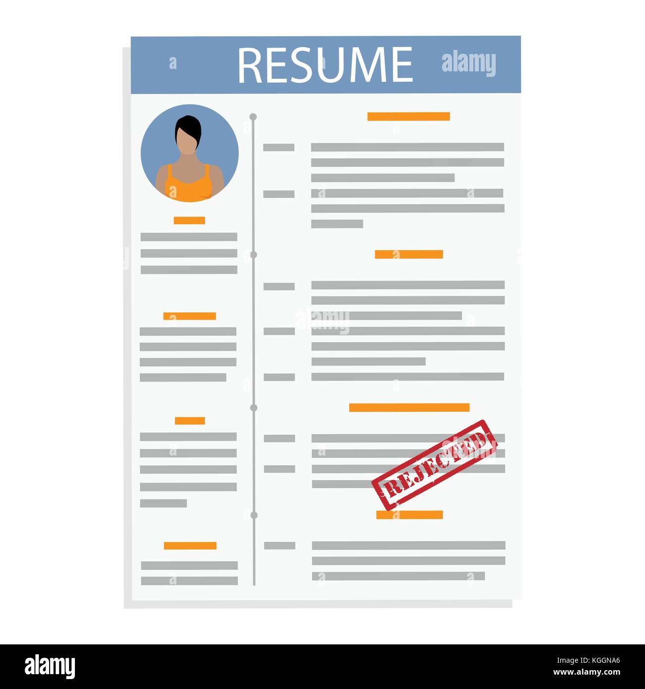 Vector illustration CV Curriculum Vitae, resume template design with ...